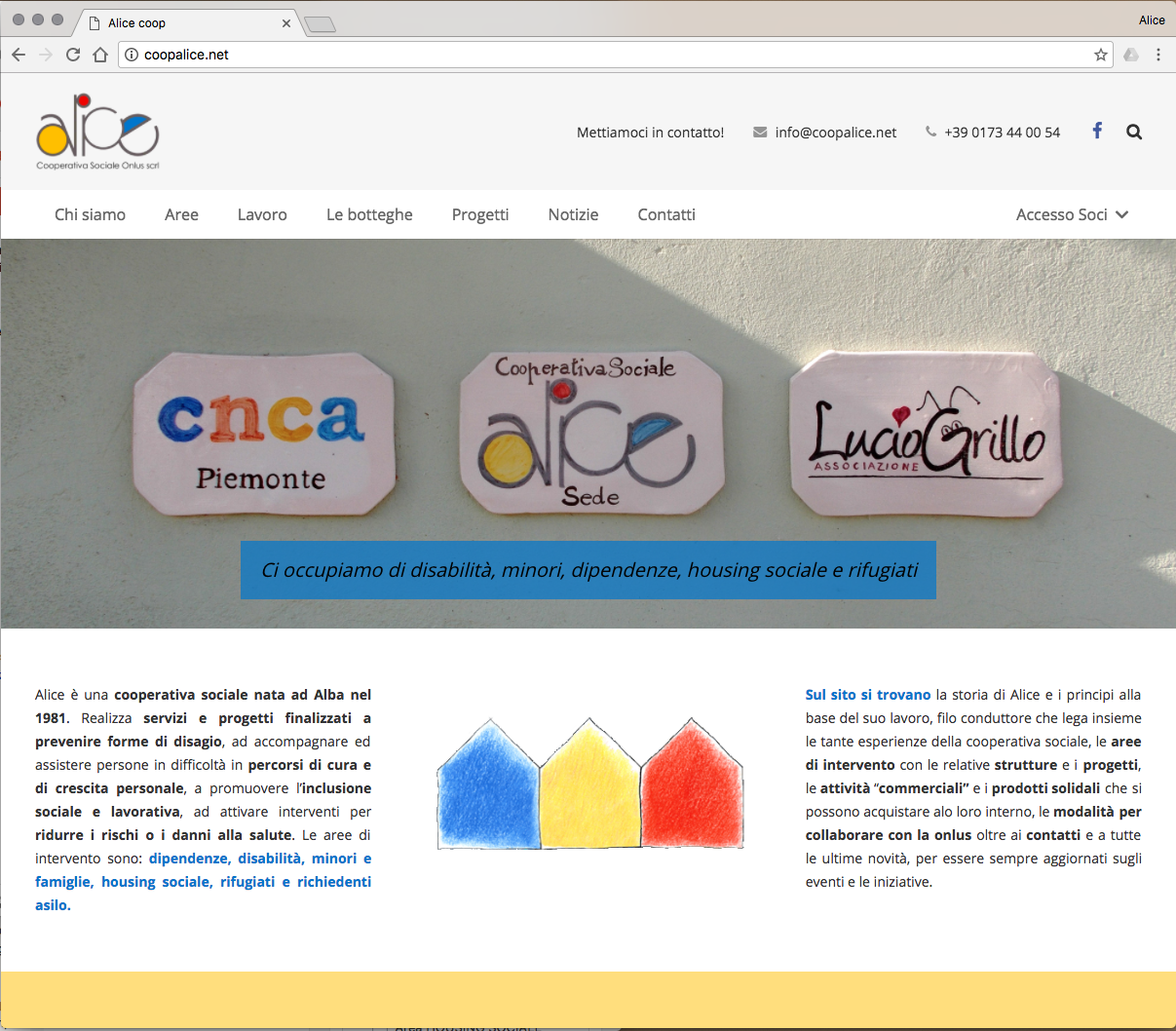 Un nuovo sito per la cooperativa sociale Alice - Cooperativa Alice Alba